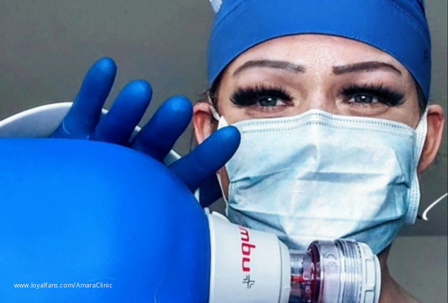 Doctor Amara and nurse Mistress Alexia are just having fun with their ...