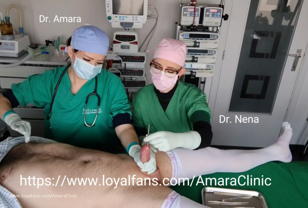 2 beautiful doctors stretch the urethra with sounds (11 minutes ...