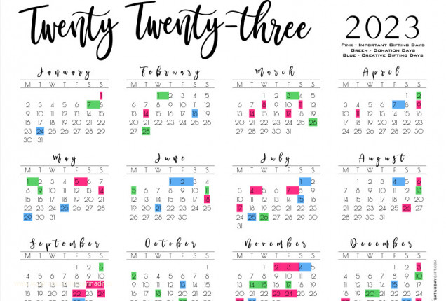 Yearly Calendar for 2023 - Saint Czarina Official Photos | LoyalFans