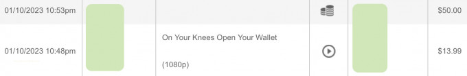 On his knees and opening his wallet. $50 sent. - PayPrincess Findom And ...
