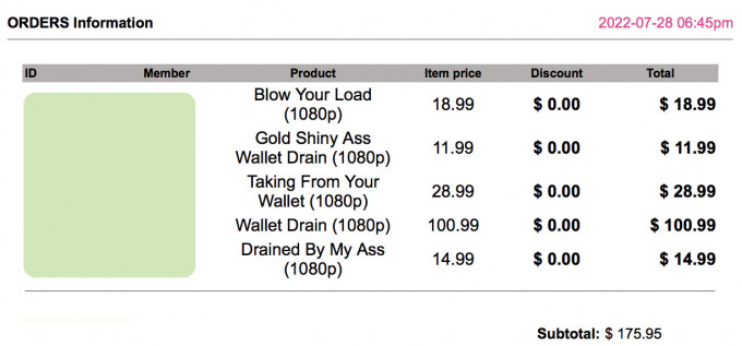 Wallet drain guy is back with another order! - PayPrincess Findom And ...