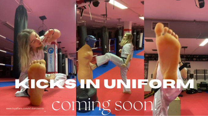 Kicks in Uniform (4 clips!!) - K1 dominatrix Official Photos | LoyalFans