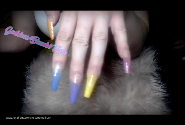 LONG PASTEL NAILS!!! - SpoilxBambiKush Official Photos | LoyalFans