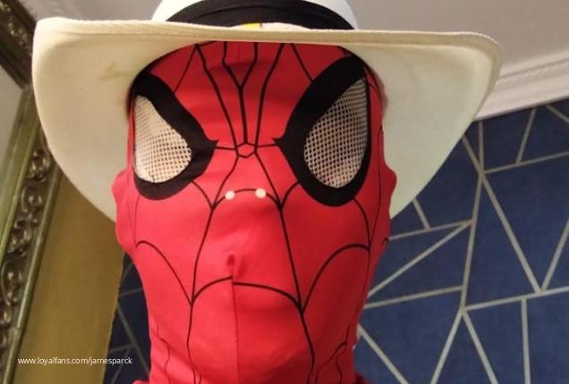 Captured in action - cowboy spider man Official Photos | www.Loyalfans.com