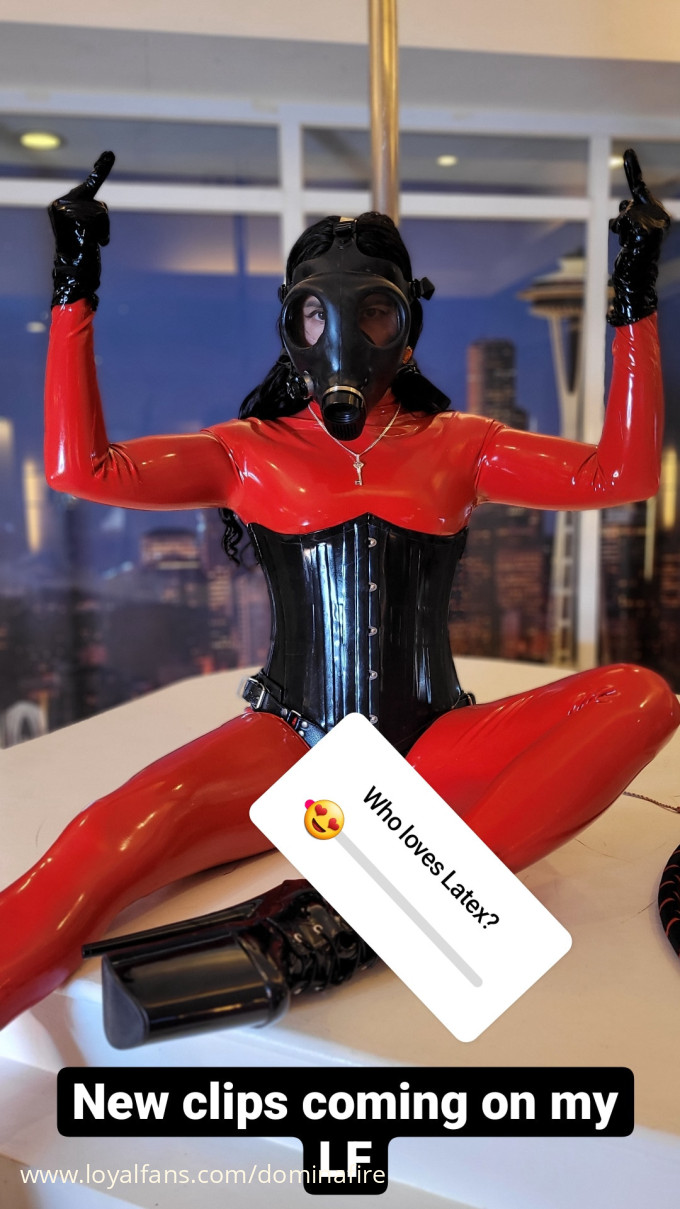 Ready to serve your Rubber Goddess? - DominaFire Official Photos | www.Loyalfans.com
