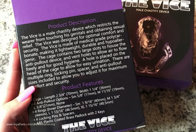🍆 “The Vice" Chastity Cage Review 🔑 - Princess Shimmy Official Photos ...