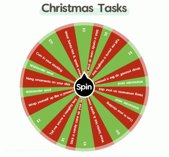 Christmas Task Wheel - Goddess Skyylar Official Photos | www.Loyalfans.com