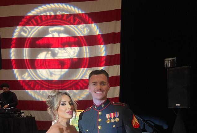 I was so honored to attended the Marine Corps Ball last night ...