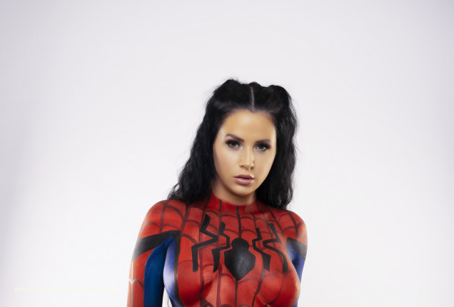 SPIDERMAN BODYPAINT COSPLAY - Fernellovision Official Photos | www.Loyalfans.com