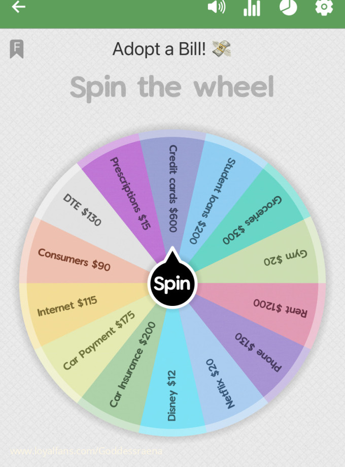 Updated my Adopt a Bill wheel! You walking wallets love to find my ...