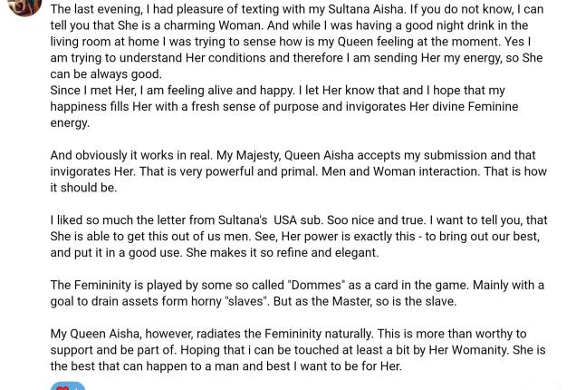 My Subs dairy ⚜️ - Sultana Aisha Goddess of Aishism Official Photos ...