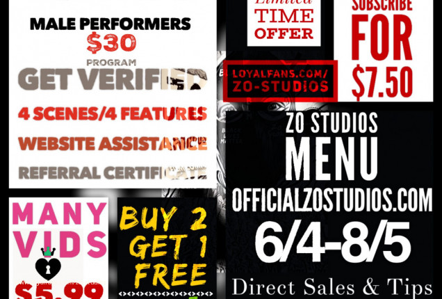 Zo Studios Menu - Zo Studios Official Photos | www.Loyalfans.com