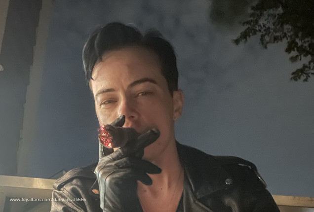 Cigar and leather - Damian Rath Official Photos | www.Loyalfans.com