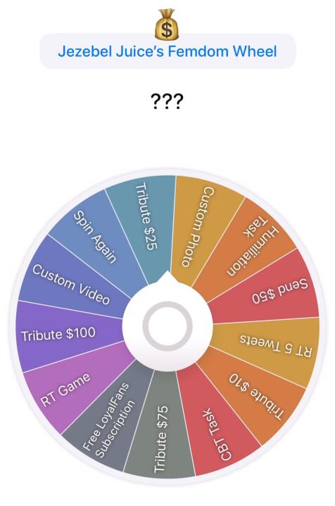 Femdom Game - “Wheel Spin” - Jezebel Juice Official Profile | LoyalFans